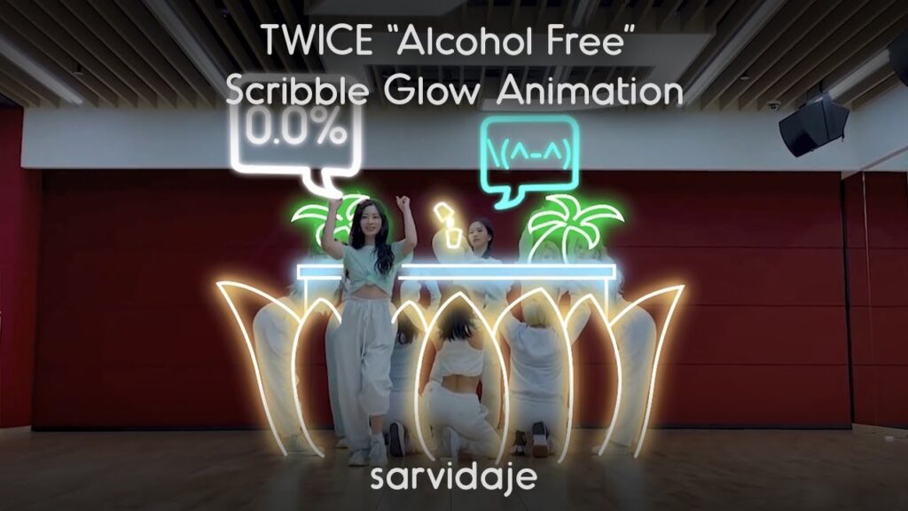TWICE “Alcohol Free” – Scribble Glow Animation | RKSフィットネスチャンネル